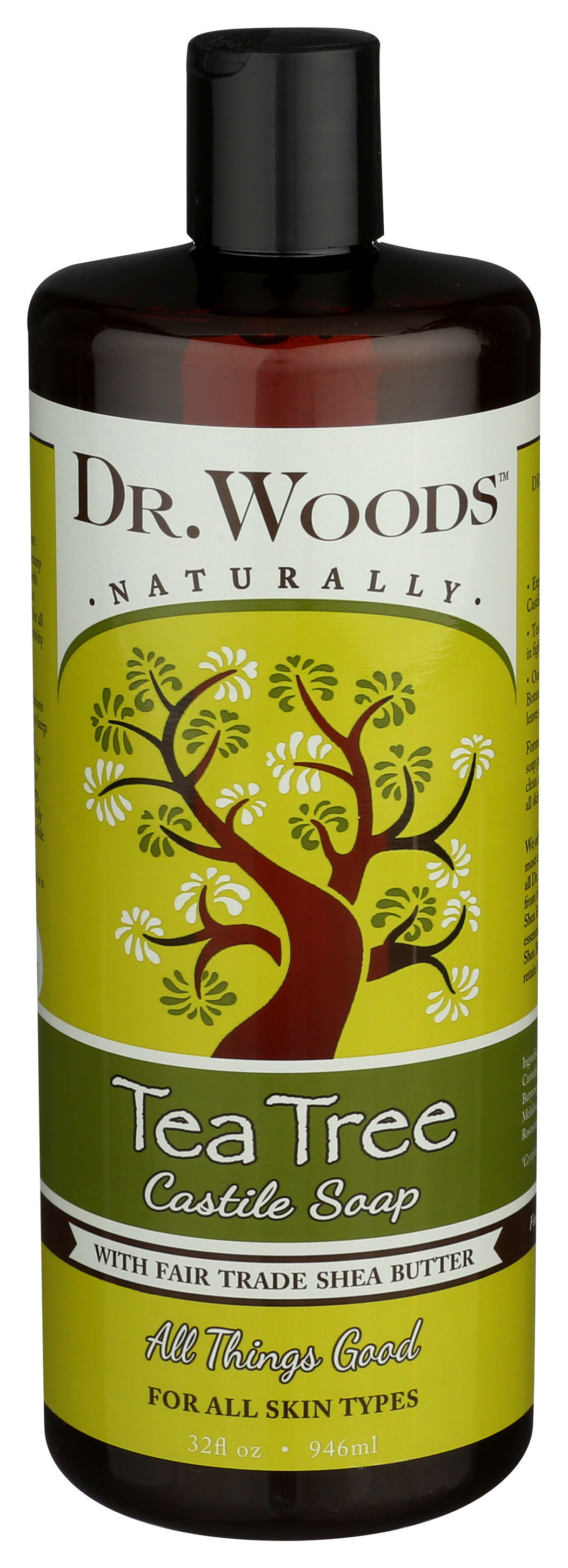 Tea Tree Castile Soap with Shea Butter - 32 FL OZ