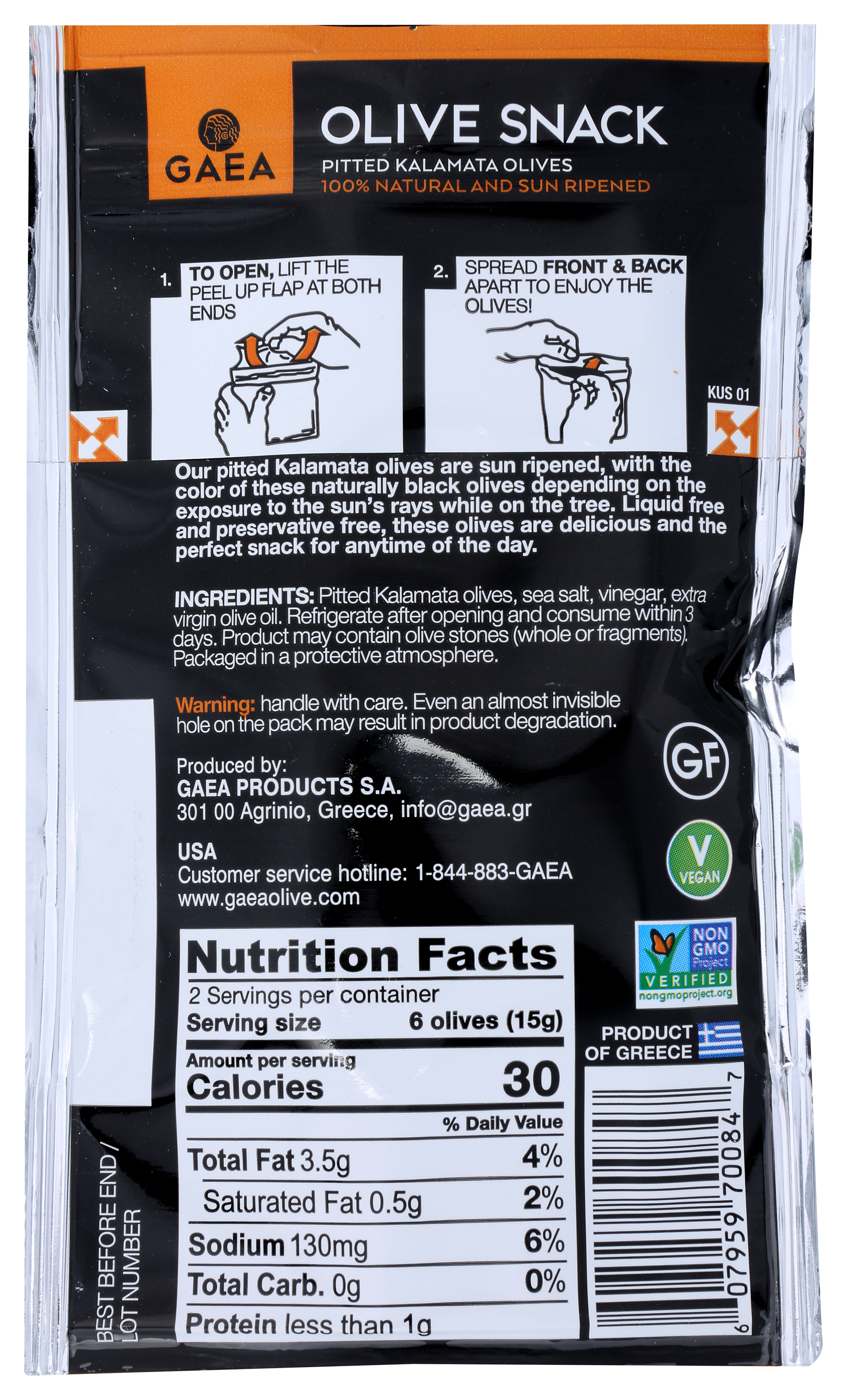 Pitted Kalamata Olives in Snack Pack - World Finer Foods