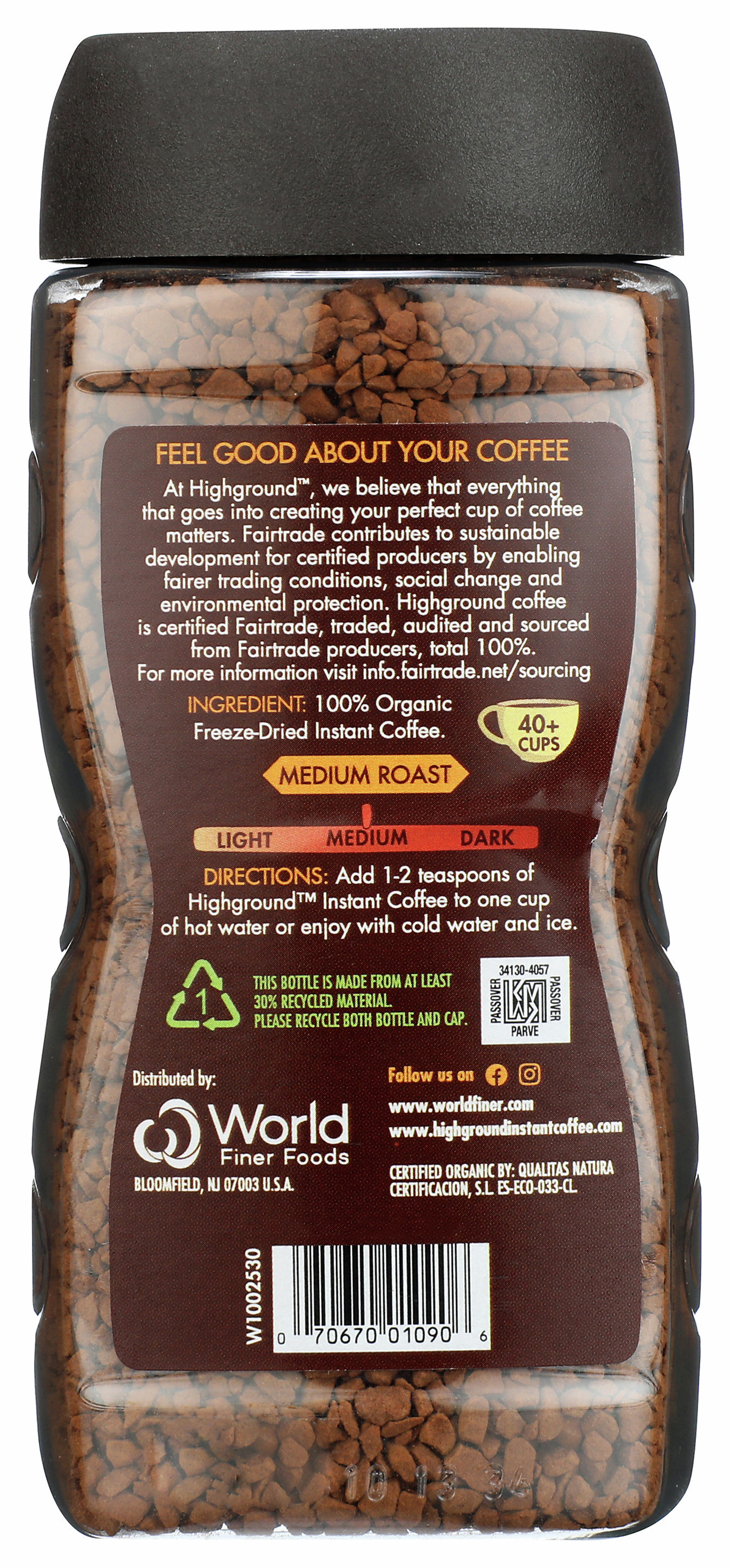 Regular Instant Coffee - Jar - World Finer Foods