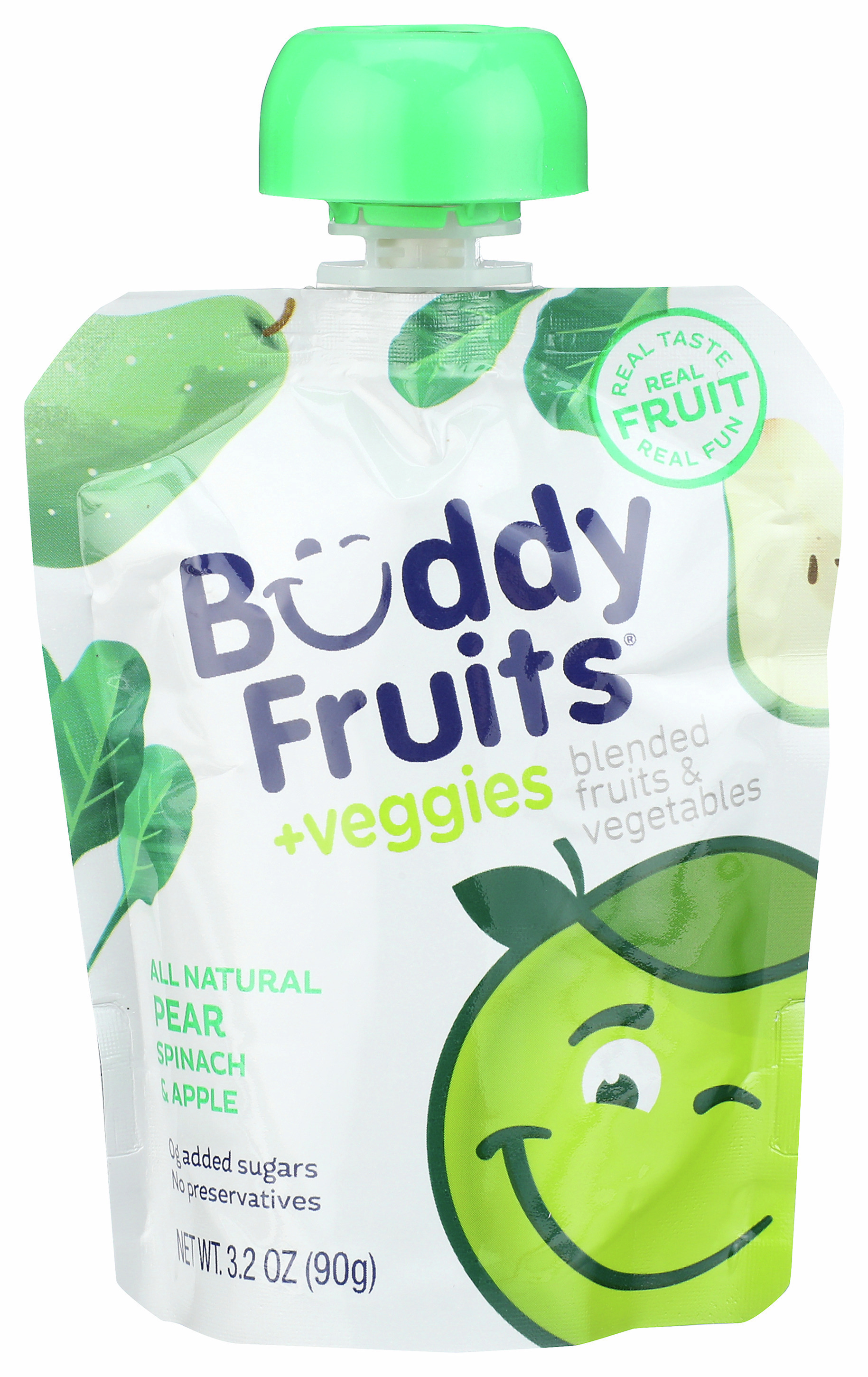 Buddy Fruits Pear, Spinach & Apple Fruits & Veggie Pouches